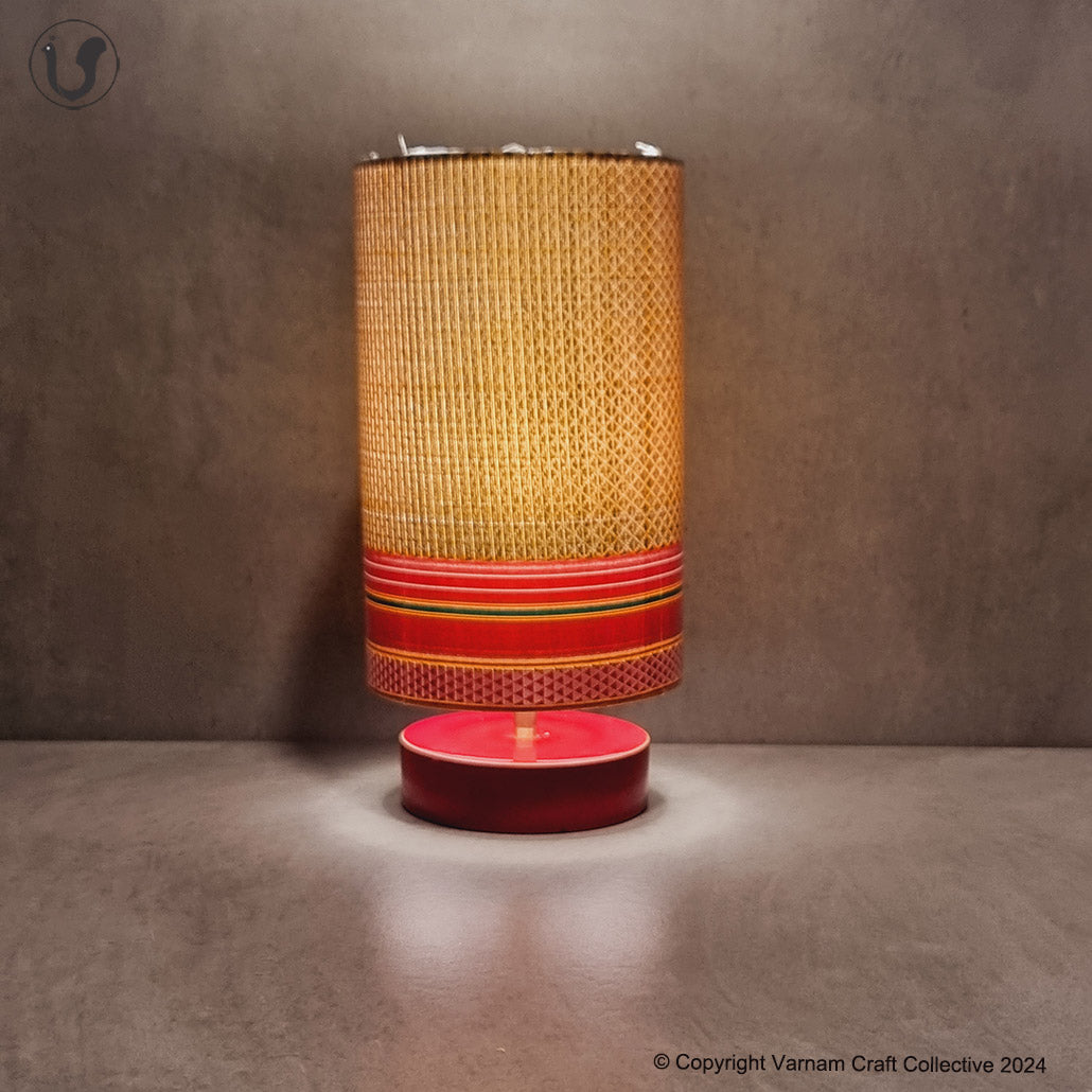 SHUBAM - Yellow Khana on red – varnamcraftcollective